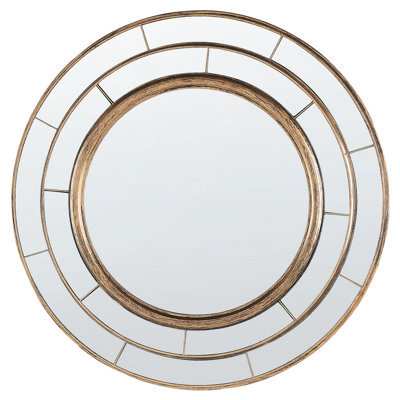 Beliani Wall Mirror Belchite 40 Cm 40 Cm Gold by B&Q | ufurnish.com