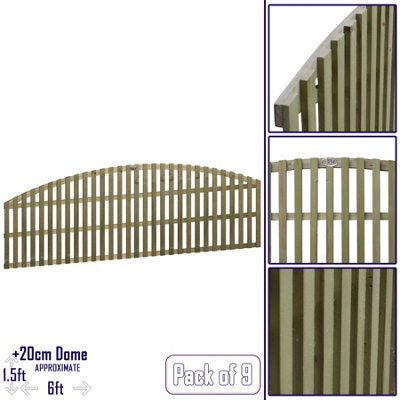 Premier Garden Supplies Florence Vertical Slatted (Pack Of 9) Width ...