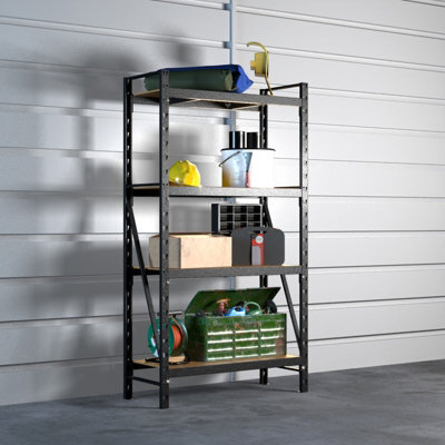 Rack 400 4 Shelf Shelving Unit 1830 X 900 X 430mm by B&Q | ufurnish.com
