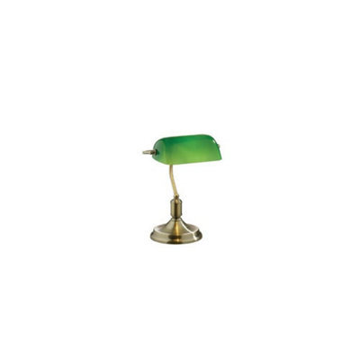 Luminosa Lighting Luminosa Lawyer 1 Light Banker Table Lamp Antique ...