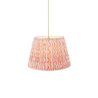 Loops Elegant Coral Pink Ceiling Pendant Light With Aged Brass Finish ...