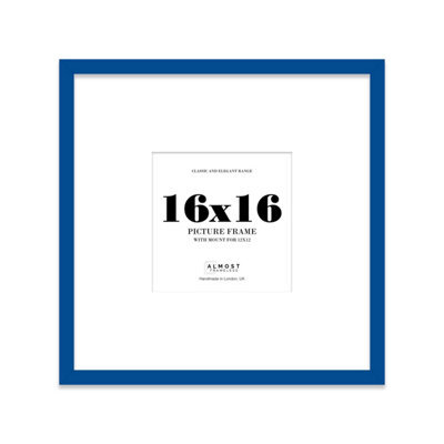"16X16"" Blue Picture Frame - 16X16"" Square Frame With 12X12"" Mount ...