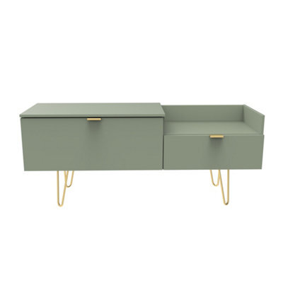 Fuji Tv Console Unit In Reed Green (Ready Assembled) by B&Q | ufurnish.com