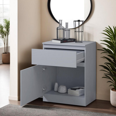 Fwstyle 1 Door 1 Drawer Multi Storage Unit Matt Grey by B&Q | ufurnish.com