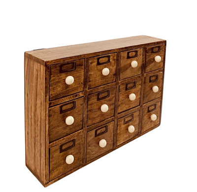 Geko 12 Drawer Solid Mango Wood Tri by B&Q | ufurnish.com
