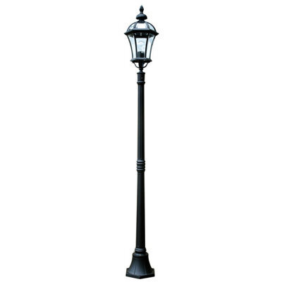 Stylish Outdoor Ip44 Black Led Lamp Post With E27 Socket - 100W Bulb ...
