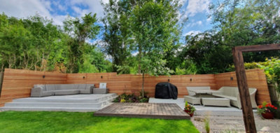 Ruby UK Ruby Cedar/larch Vertical Slatted Fence Panels Ruby Stylish ...