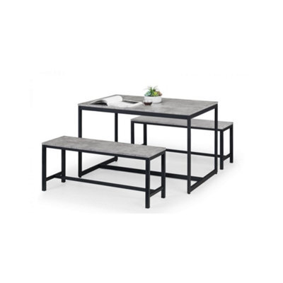 Ashfield Staten Minimalist Bench Dining Set by B&Q | ufurnish.com