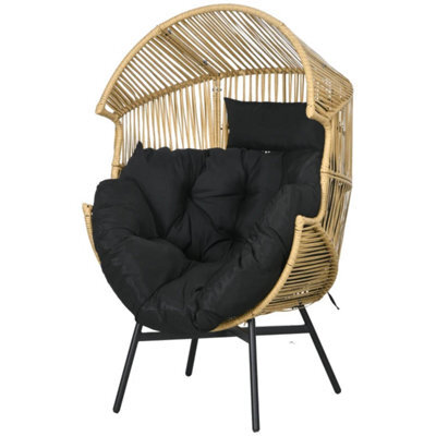 Chilli Seating Tiki Wicker Egg Outdoor Chair Brown by B&Q | ufurnish.com
