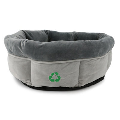 Ancol Made From Oval Indoors Padded Grey Dogs Oval Donut Bed Puppy ...