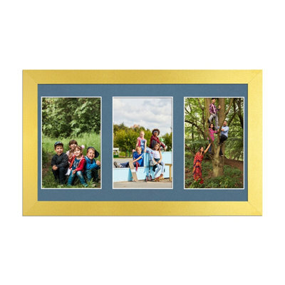 AK Frames 40X20Cm Gold Modern Multi Photo Frame With Pompadour Mount ...