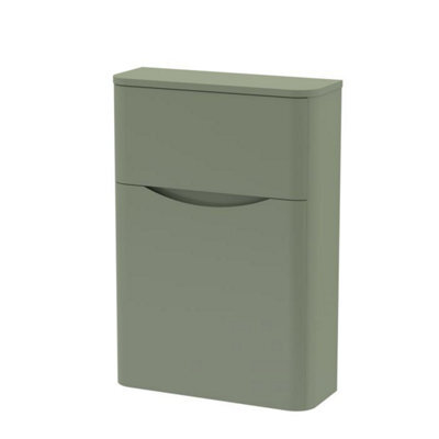 Dezine Thames 550mm Satin Green Wc Unit by B&Q | ufurnish.com