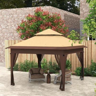 Chilli Seating 3 X 3M Pop Up Gazebo 1 Button Push Double Roof Carry Bag ...