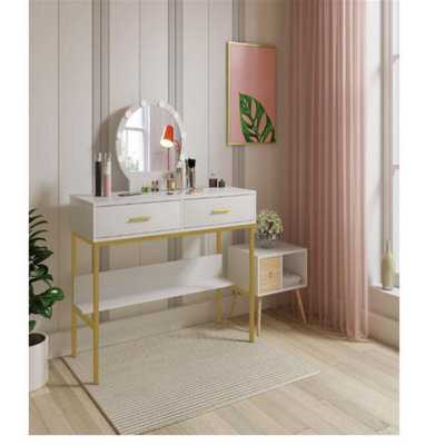 Multifunctional Stylish Dressing Table With 8 Led Bulbs And A Round ...