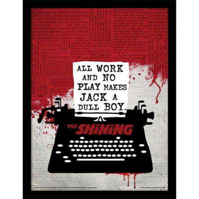 The Shining Typewriter Framed Poster Red/white/black (40Cm X 30Cm) by B ...