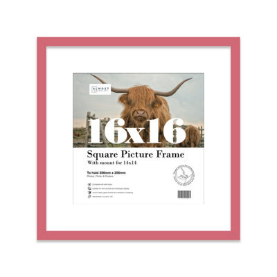 "16X16"" Pink Picture Frame - 16X16"" Square Frame With 14X14"" Mount ...