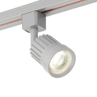 Adjustable Ceiling Track Spotlight Silver Round 10W Cool White Led ...