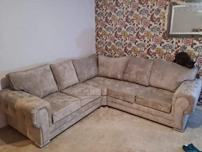 Verona Corner - Mink Fullback Sofas by B&Q | ufurnish.com