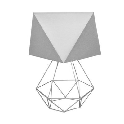 Luminosa Lighting Luminosa Karo Table Lamp Grey 35Cm by B&Q | ufurnish.com