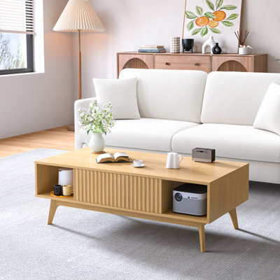 Coffee Table With Storage, Dining Table With Push-To-Open Cabinet Doors ...