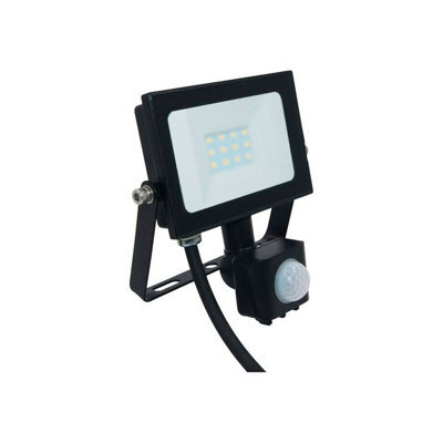 Phoebe Led Floodlight 10W Atlas-Mini Pir Sensor Cool White Black Ip65 ...