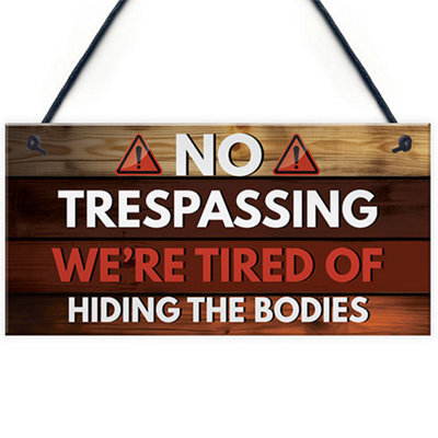 Red Ocean Funny Garden Sign Joke Shed Sign Summerhouse Plaque Gift For ...