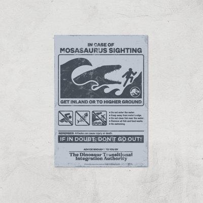 Warner Brothers Official Jurassic World Mosasaurus Sighting Art Print ...