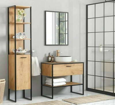 Impact Furniture Freestanding Bathroom Furniture Set 900mm Vanity Unit ...