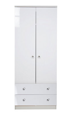 Broadway 2 Door 2 Drawer Wardrobe With Sensor Lighting With Led Lights ...