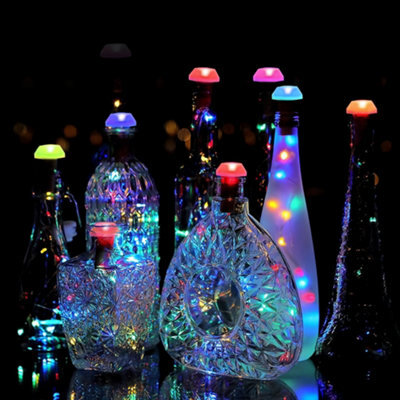 6Pack Universal Wine Bottle With Colorful Color Changing Lights On ...