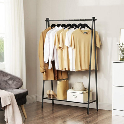 Songmics Steel Frame Garment Stand, Durable Clothes Storage With Multi ...