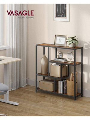 Songmics Vasagle Bookcase, 4-Tier Bookshelf, Freestanding Shelf, 30 X ...