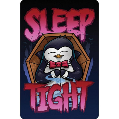 Psycho Penguin Sleep Tight Plaque Navy/pink/brown (One Size) by B&Q ...