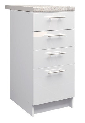 Jd Greta Kitchen Base Drawer Unit 400mm Cabinet With Fronts 40Cm White ...