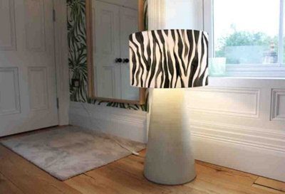 Andrew Lee Painted Zebra Print Black And White (Ceiling & Lamp Shade ...