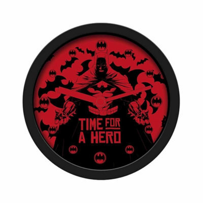 DC comics Batman Time For A Hero Analogue Desk Clock Black/red (One ...