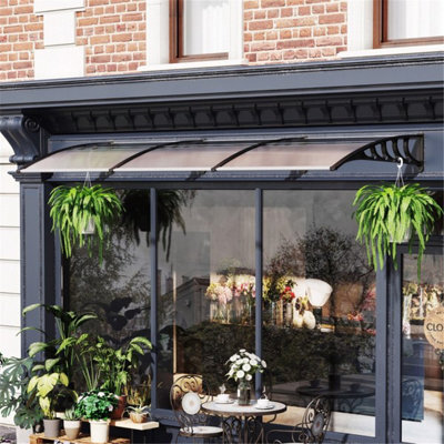 Curved Door Canopy With Uv Coating, Aluminum Frame With Plastic ...