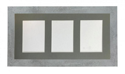 Frames By Post Metro Mineral Grey Frame With Dark Grey Mount For 3 ...