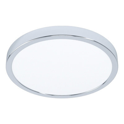 Stylish Round Chrome Led Ceiling Light - 20W Adjustable Wall Fixture by ...