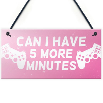 Red Ocean Funny Girls Bedroom Sign Girl Gamer Gift For Daughter Pink ...