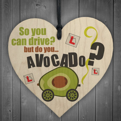 Red Ocean Do You Avocado Wooden Hanging Heart Congratulations Sign ...