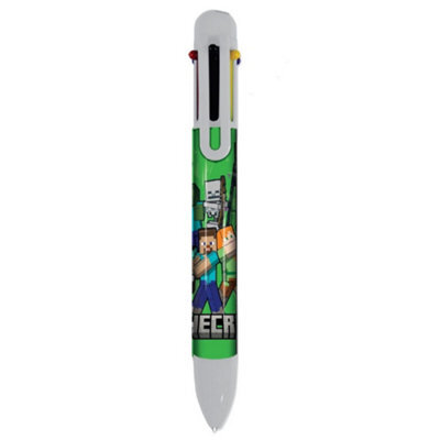 Minecraft Multicoloured Creeper Pen Multicoloured (20.5Cm X 2Cm X 5.2Cm ...