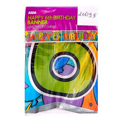 Asda 16Th Birthday Banner Multicoloured (One Size) by B&Q | ufurnish.com