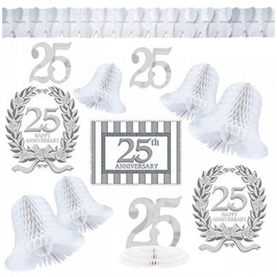 Amscan Anniversary Decoration Set Silver (One Size) by B&Q | ufurnish.com
