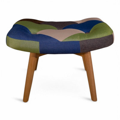 Watsons Grove - Patchwork Stool /dressing Table Stool - Multi Coloured by B&Q | ufurnish.com