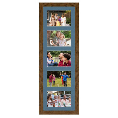 AK Frames 26X8 Dark Oak Modern Multi Photo Frame With Pompadour Mount ...