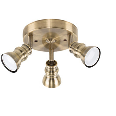 Valuelights Trad Gold Ceiling Bar Spotlight And Gu10 Spotlight Led 5W ...