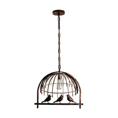 Ledsone Bird Cage Ceiling Industrial Chandelier Loft Pendant Light ...