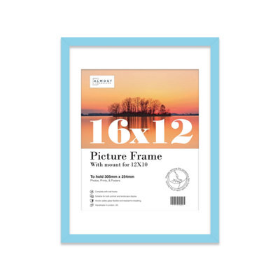 "16X12"" Light Blue Frame With Mount For 12X10"" Pictures 20mm Slim ...
