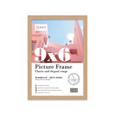 9X6 Oak Picture Frame (22.9 X 15.2Cm) Poster, Photo, Artwork, Gallery ...